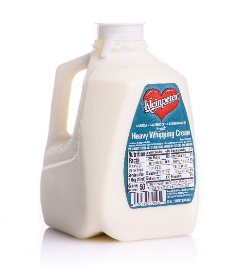 Heavy Cream / Whipping Cream - Quart - Kleinpeter Farms Dairy - Milk ...