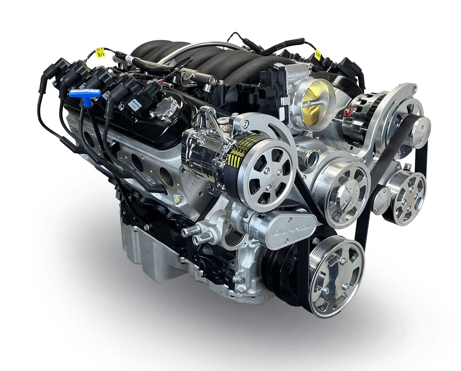 New BluePrint GM LS 376 c.i. Proseries Dressed Crate Engine with EFI ...
